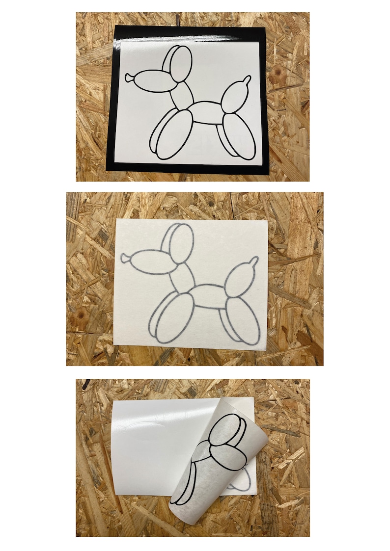 Balloon Dog Stickers Balloon Dog Outline Different Colors and Sizes ...