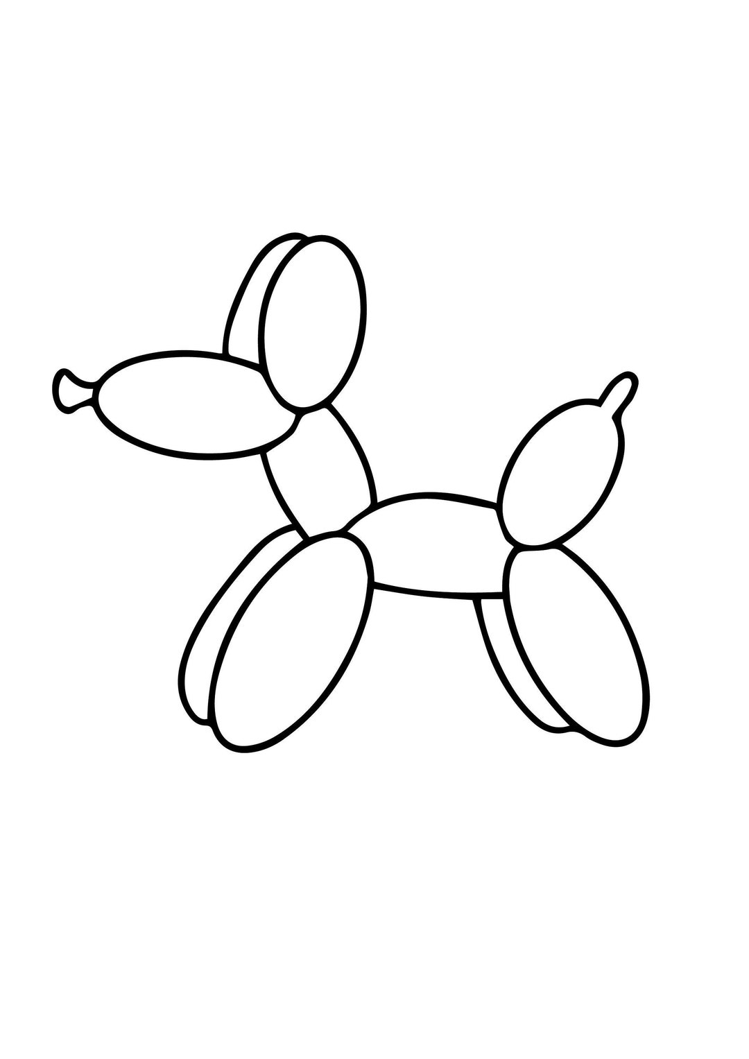 Balloon Dog Stickers Balloon Dog Outline Different Colors and Sizes - Etsy