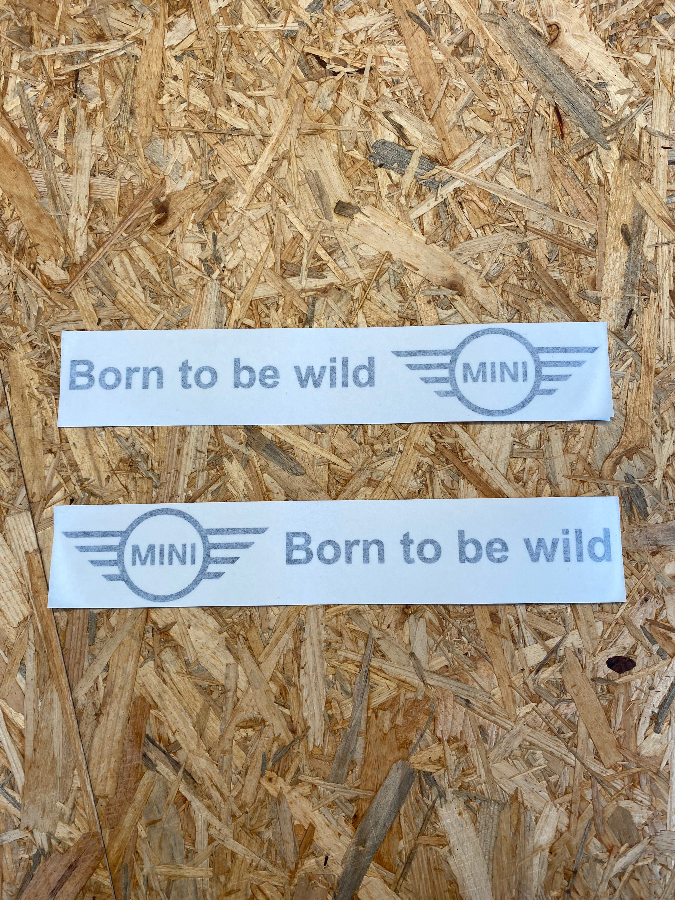 Born to Be Wild MINI Logo Sticker Lettering Mini Cooper S Countryman ...