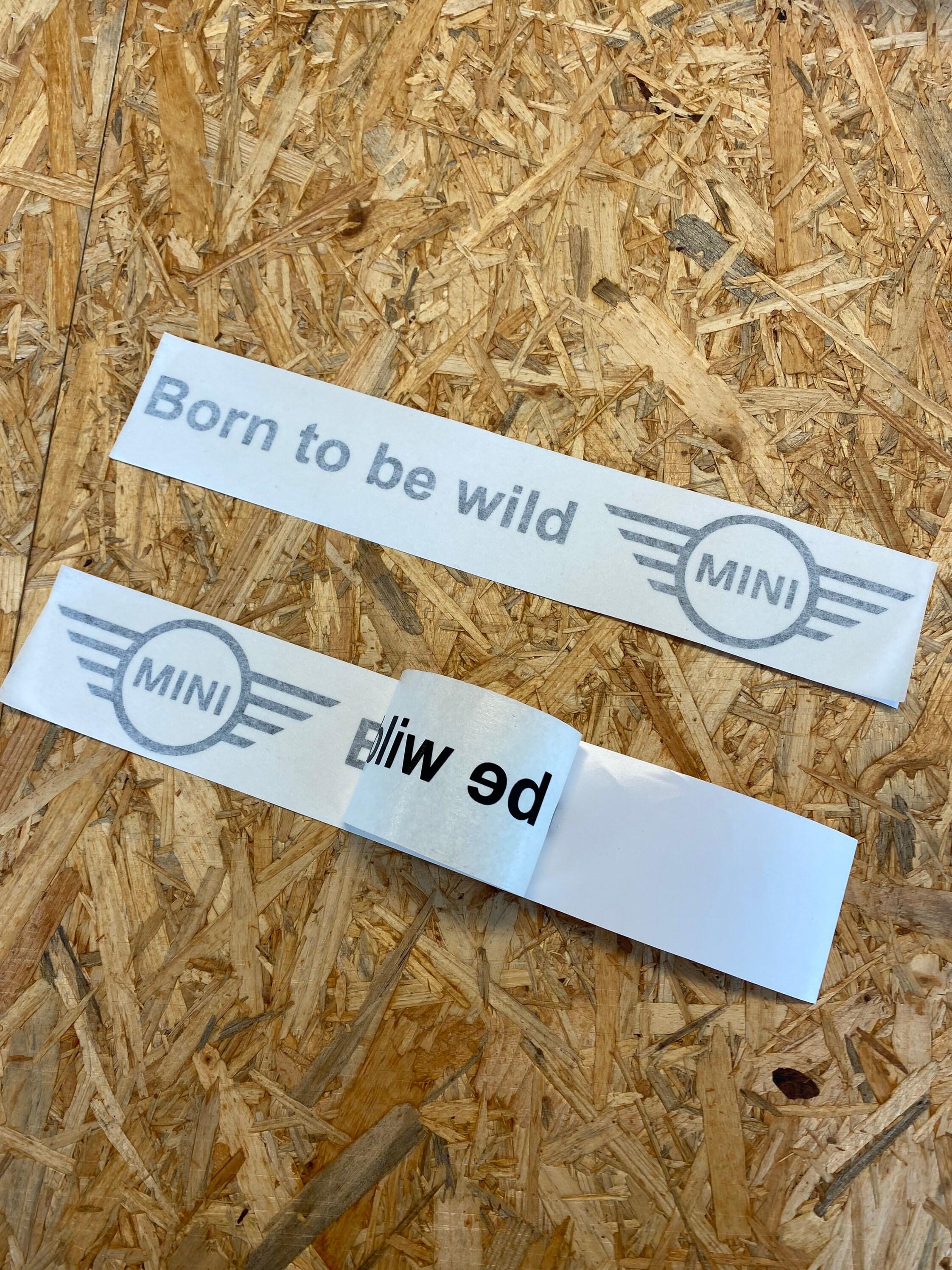 Born to Be Wild MINI Logo Sticker Lettering Mini Cooper S Countryman ...