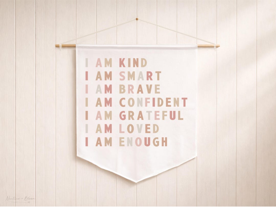 Affirmations Banner for Kids Nursery, Self Love Decor - Etsy