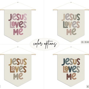 Jesus Loves Me Banner / Christian Nursery Decor / Church Nursery Decor ...
