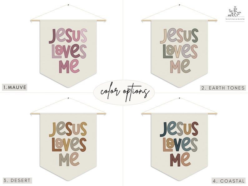 Jesus Loves Me Banner / Christian Nursery Decor / Church Nursery Decor ...