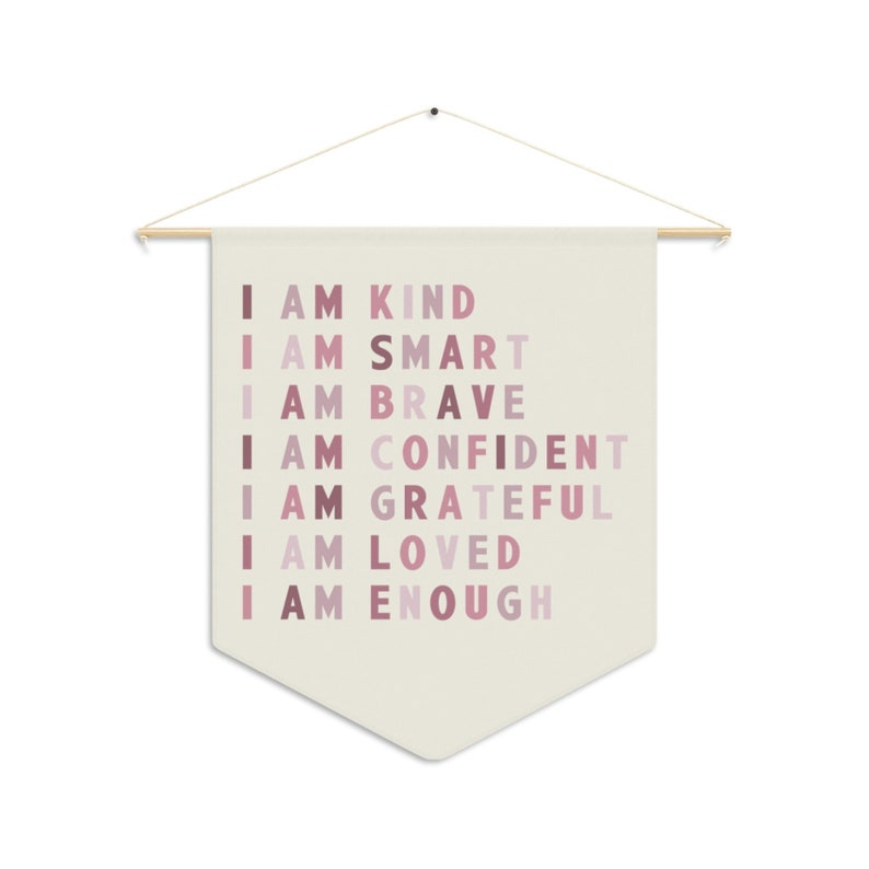 Affirmations for Kids Nursery Banner / Mauve Nursery Decor / - Etsy