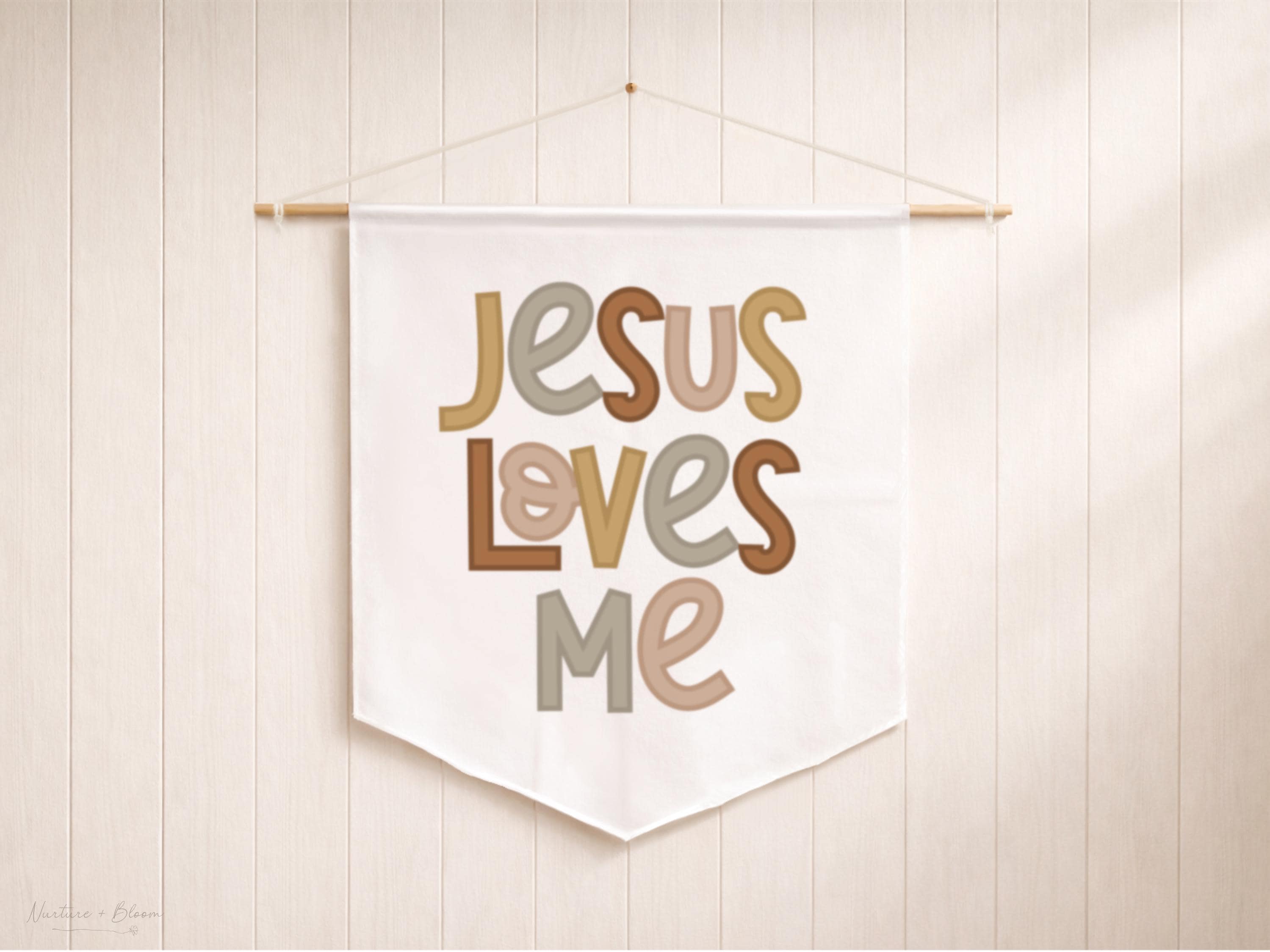 Jesus Loves Me Banner, Christian Nursery Decor - Etsy