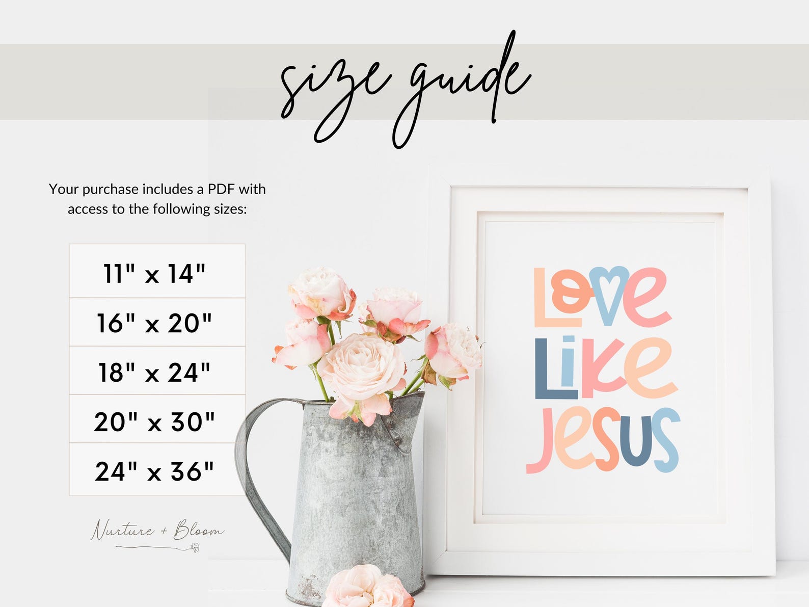 Love Like Jesus Printable Kids Poster for Nursery, Preschool Classroom ...
