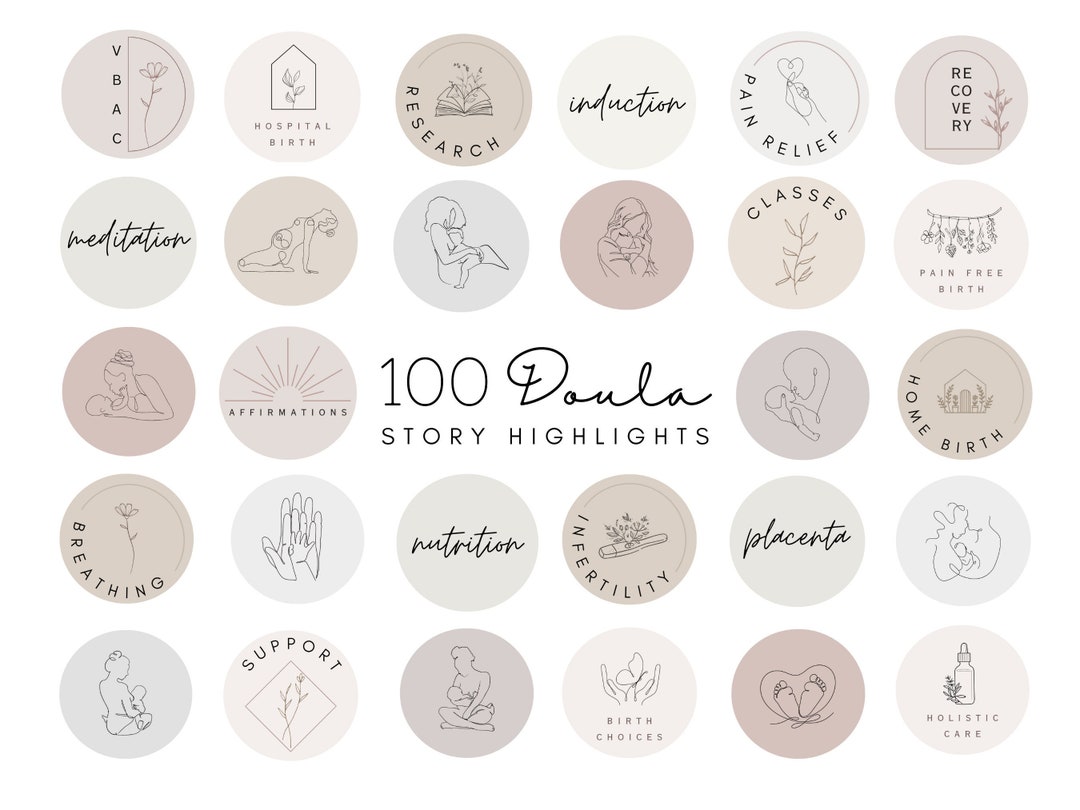 100 Doula Instagram Story Highlights Icons, Doula Templates, Doula ...