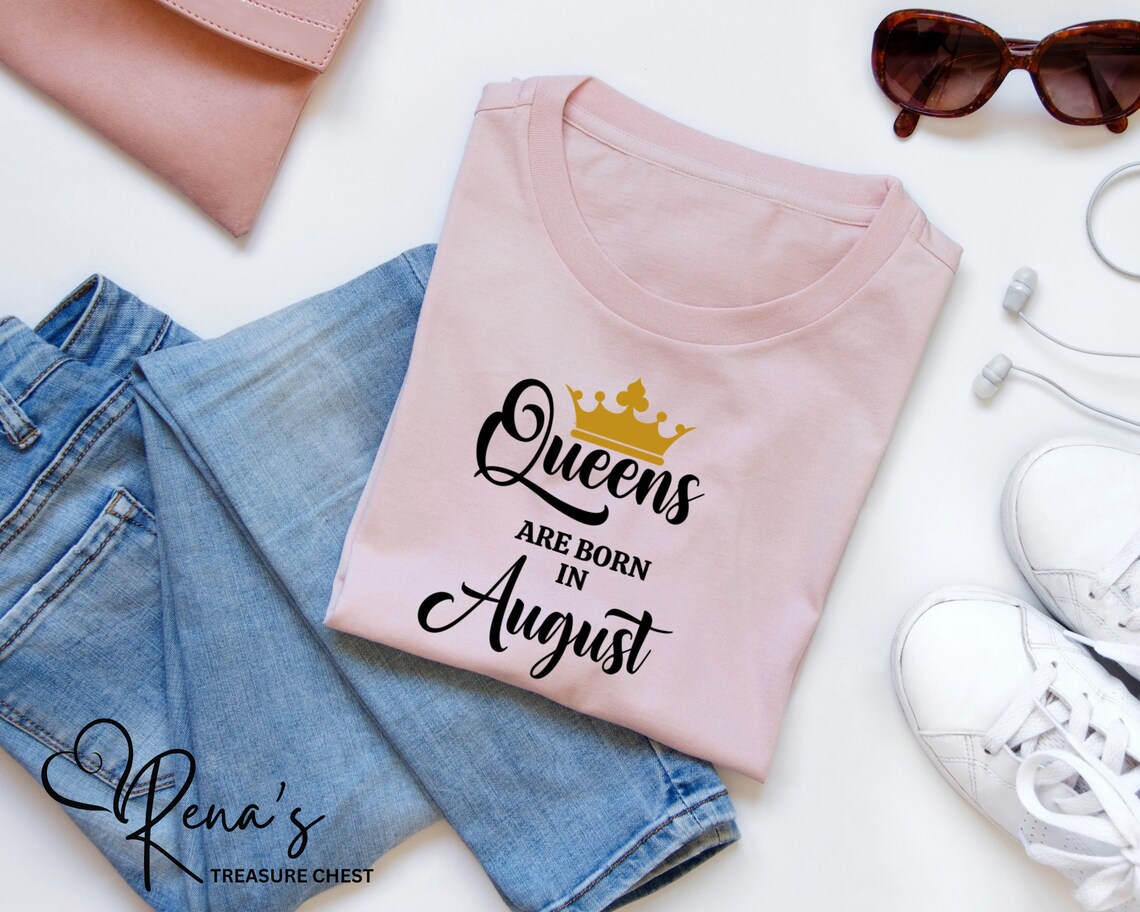 August Birthday Queen SVG, PNG, Digital Files - Etsy