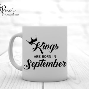 Kings Are Born in September SVG PNG, Birthday King, Birthday King ...