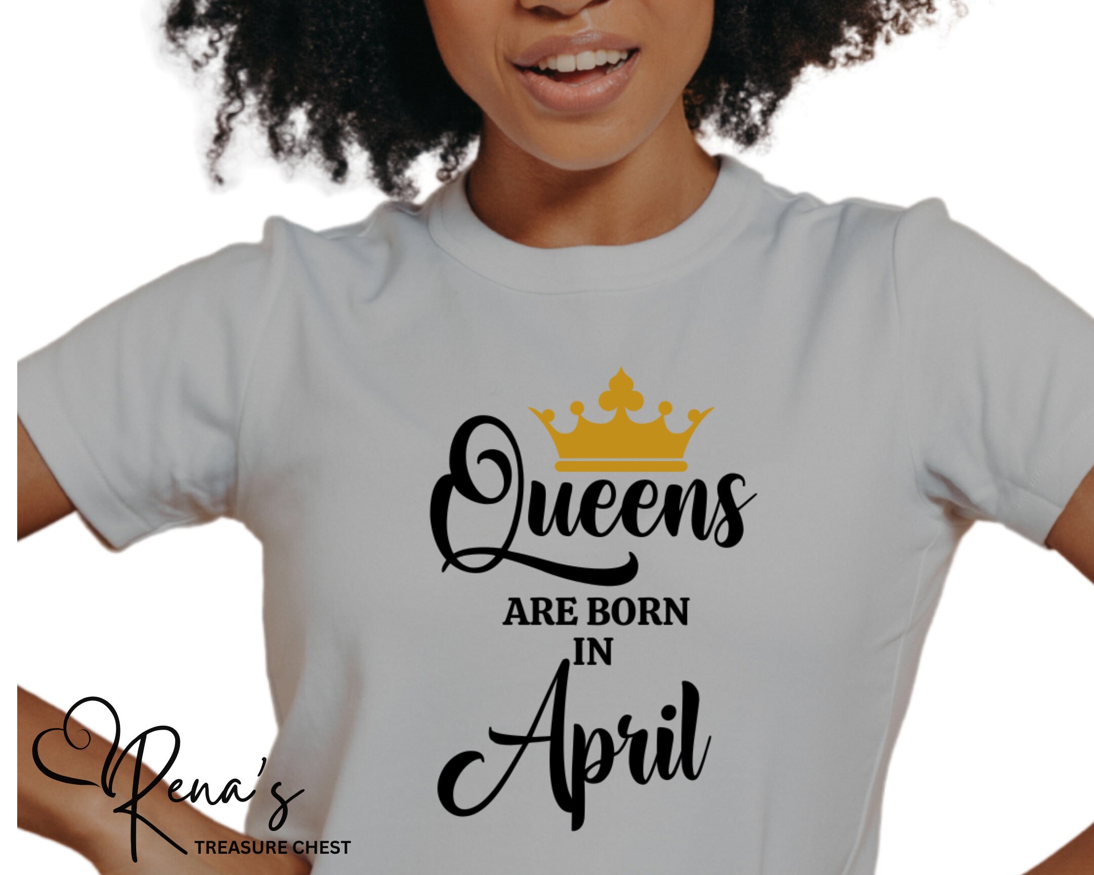 Queens Are Born in April SVG PNG, Birthday Queen, Birthday Queen ...
