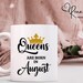 August Birthday Queen SVG, PNG, Digital Files - Etsy