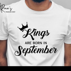 Kings Are Born in September SVG, Birthday King Digital File - Etsy