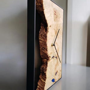 Natural Wooden Wall Clock Handmade Rectangular Design for Minimalist ...