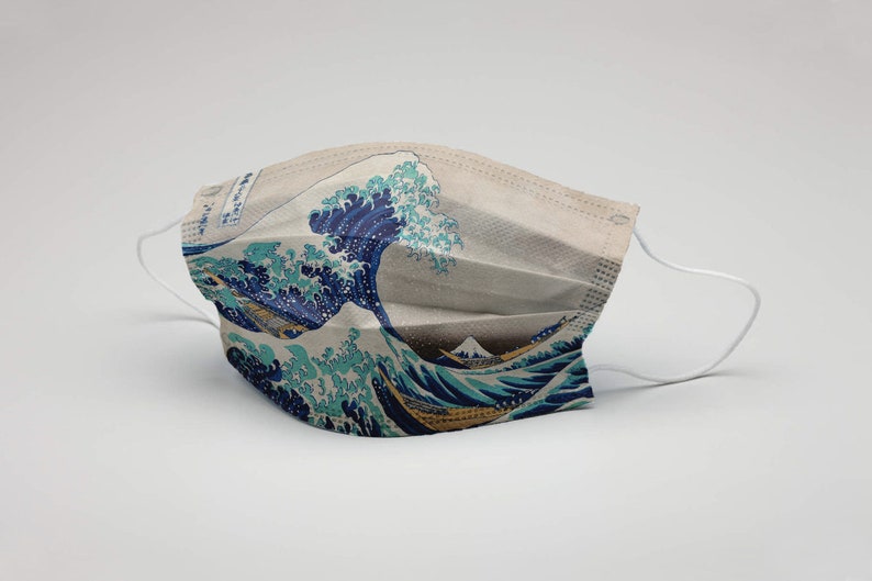 Great Wave off Kanagawa Hokusai Face Mask Face Mask for Men | Etsy