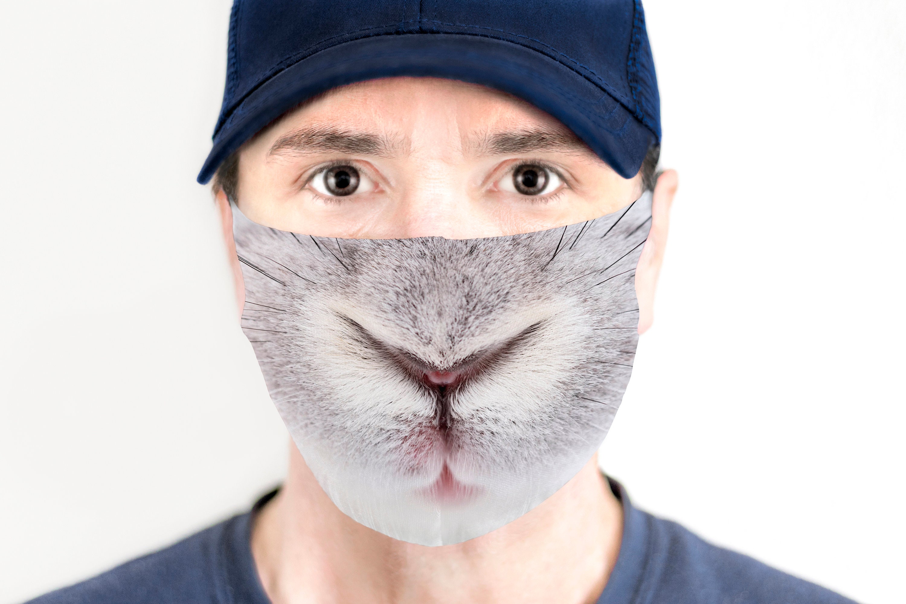 Rabbit Nose Face Mask, Funny Rabbit Face Mask, Washable Face Mask ...
