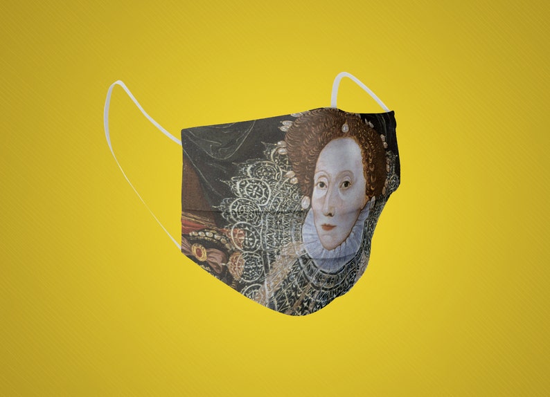 Elizabeth I Face Mask Henry VIII Funny Face Mask Washable - Etsy