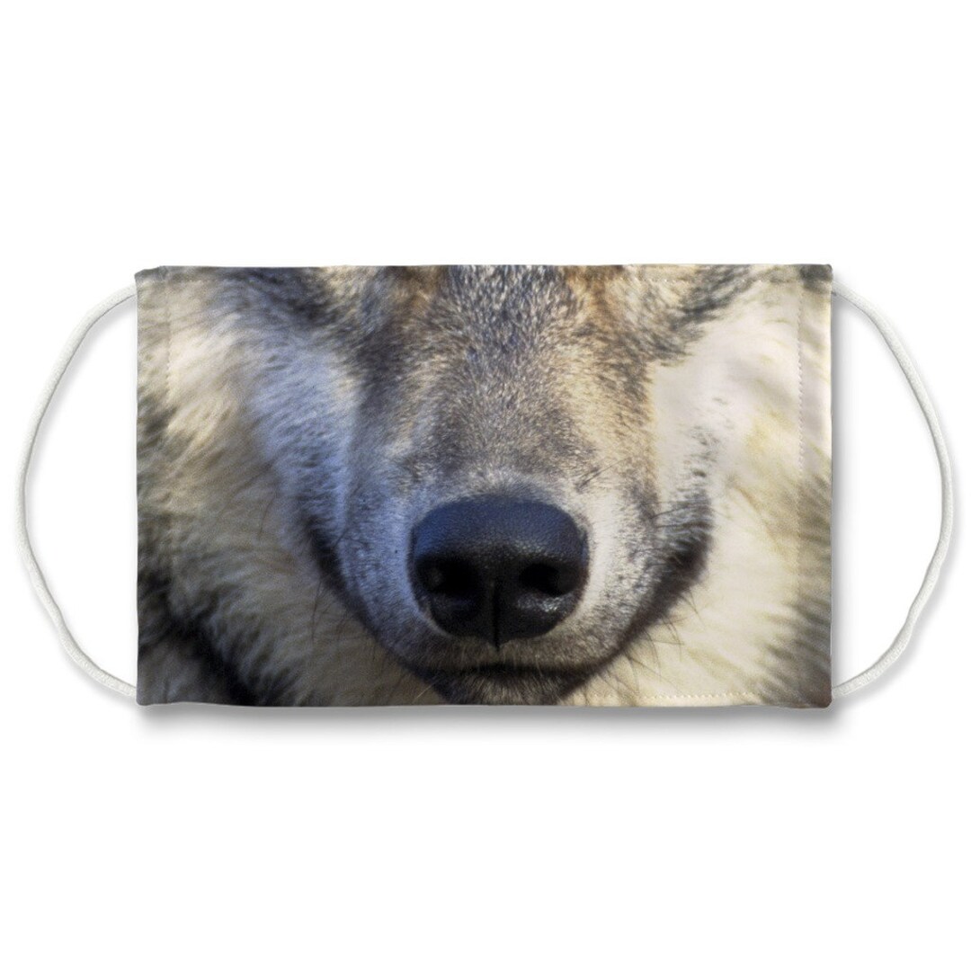 Wolf Nose Face Mask, Funny Wolf Face Mask, Washable Face Mask, Reusable ...
