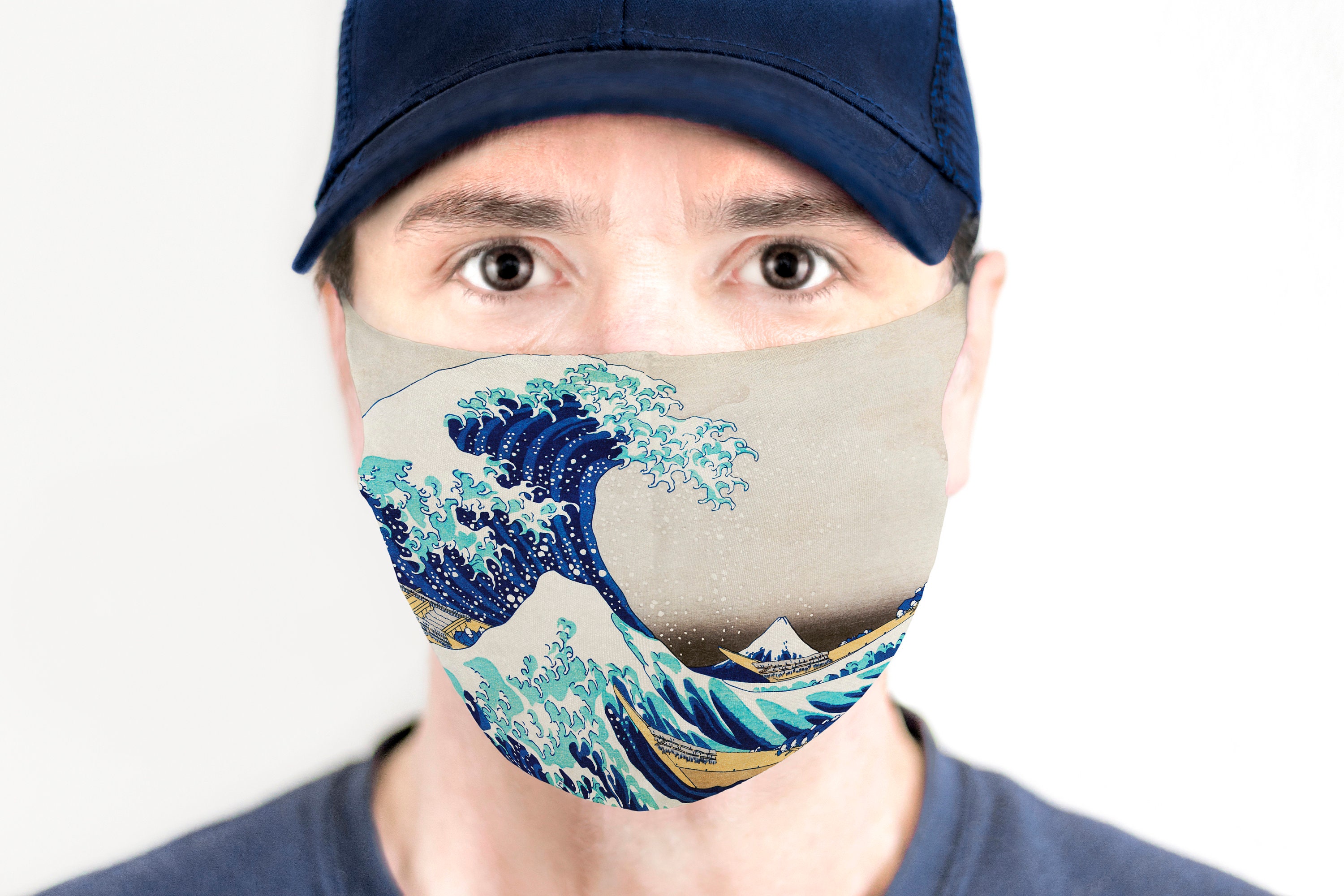 Great Wave off Kanagawa Hokusai Face Mask, Face Mask for Men Women ...