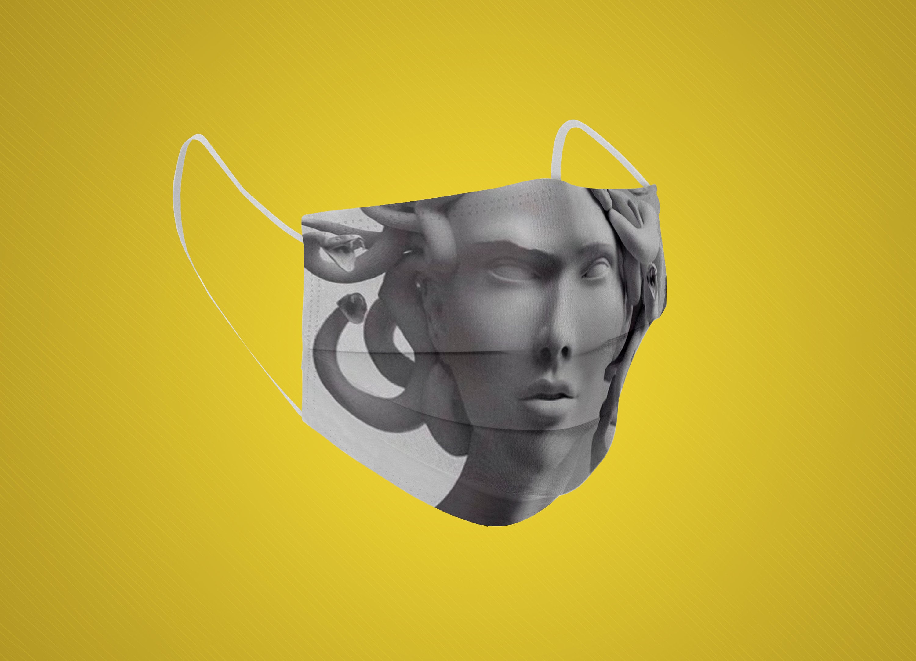 Statue of Medusa Gorgon Mask, Funny Face Mask, Washable Face Mask ...