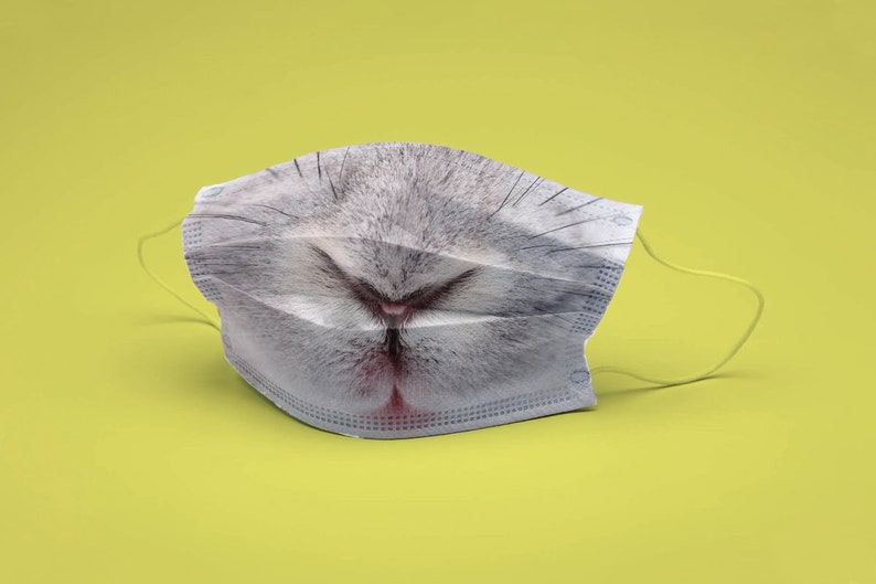 Rabbit Nose Face Mask, Funny Rabbit Face Mask, Washable Face Mask ...