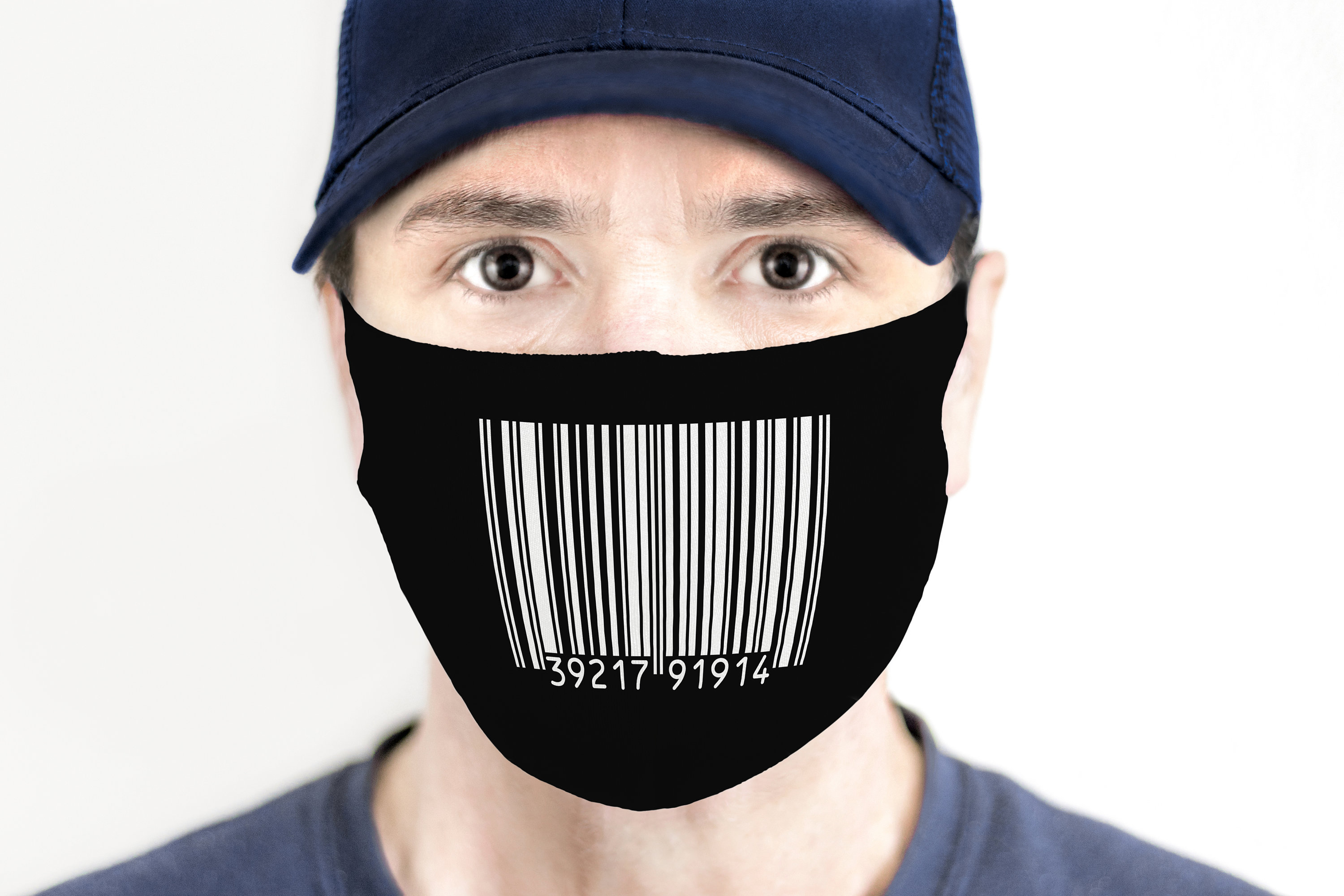 Barcode Face Mask, Funny Bar Code Face Mask, Washable Face Mask, Funny ...