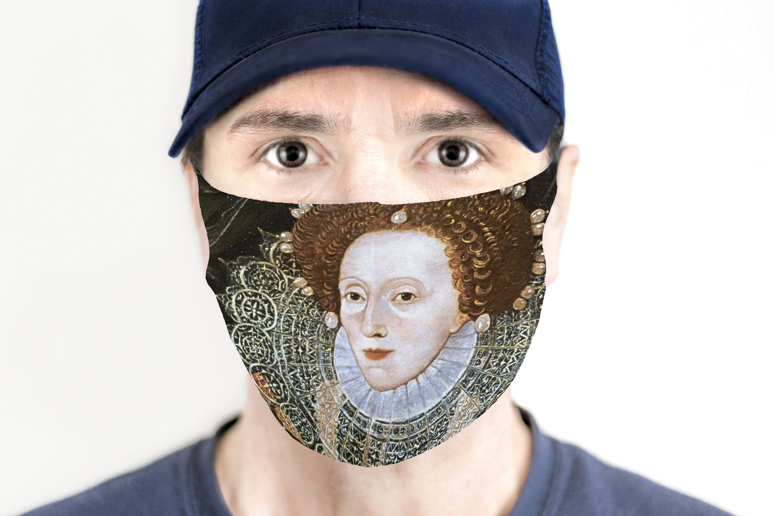 Elizabeth I Face Mask, Henry VIII, Funny Face Mask, Washable Face Mask ...