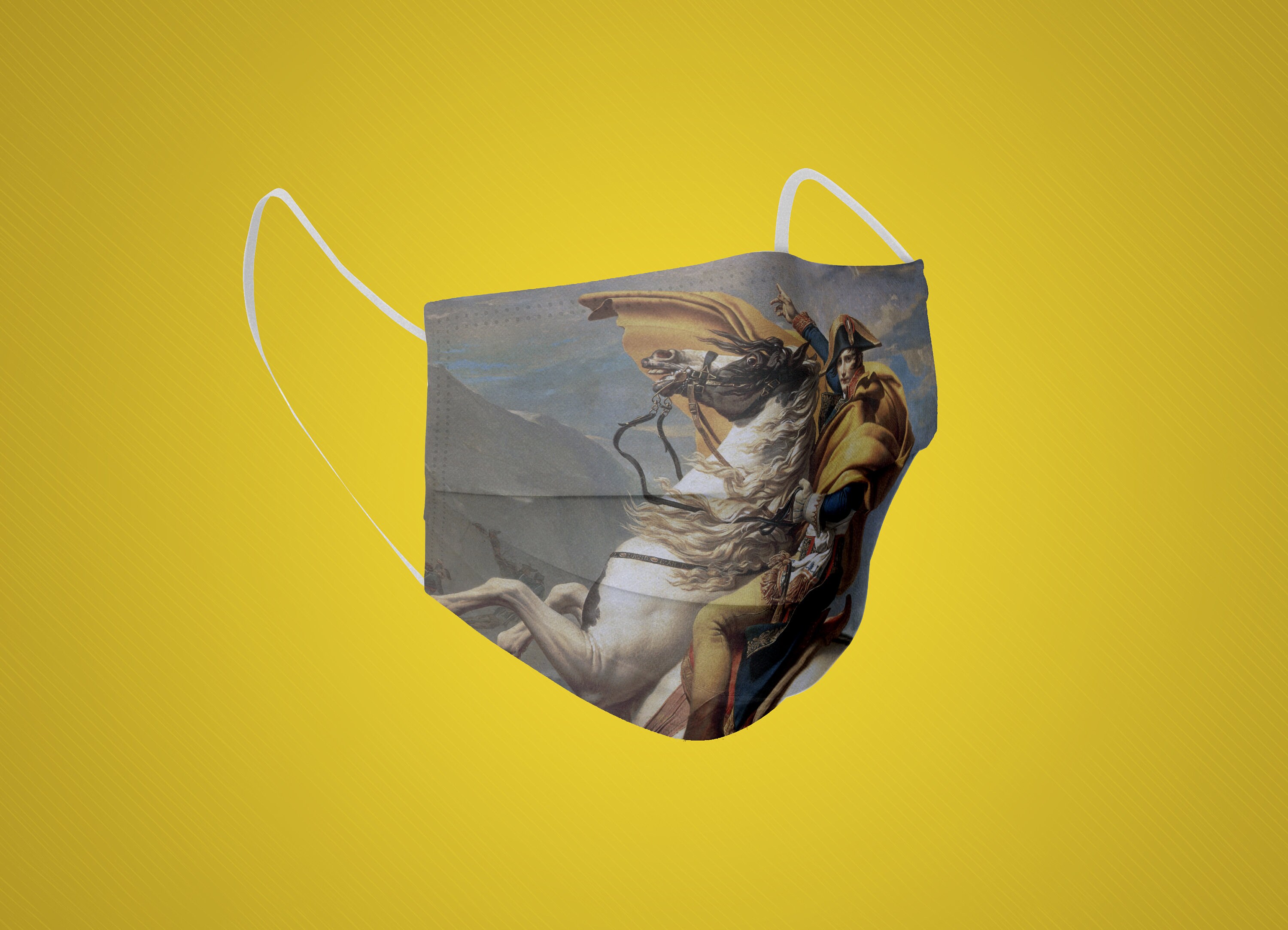 Napoleon Crossing the Alps Face Mask, Jacques-louis David, Washable ...