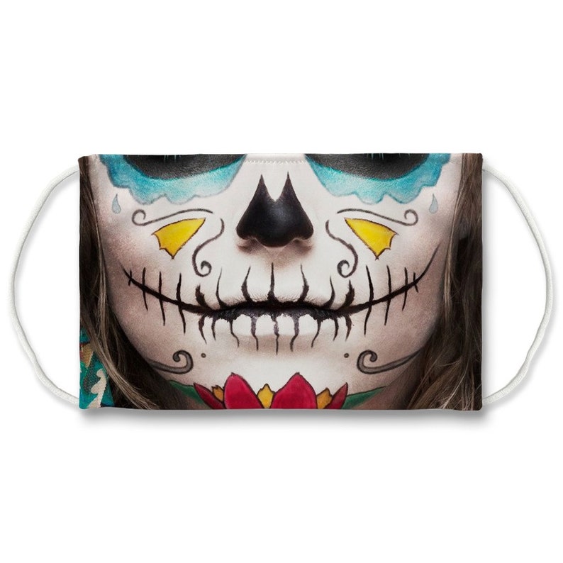 Day of the Dead Face Mask, Dia De Los Muertos Face Mask, Washable Face ...