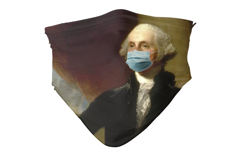George Washington in Face Mask, US President, Meme Face Mask, Funny ...