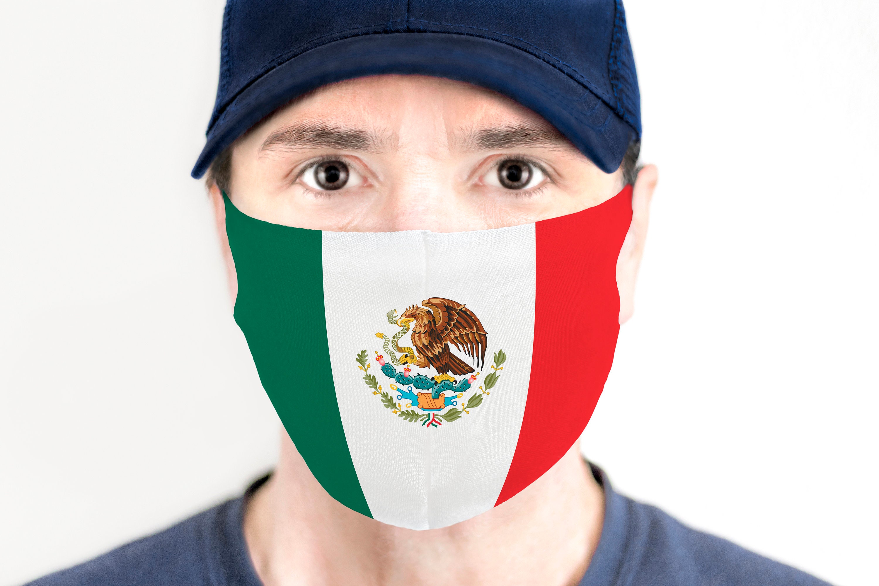 Patriotic Mexico Flag Face Mask, Mexican Flag Face Mask, Face Mask for ...