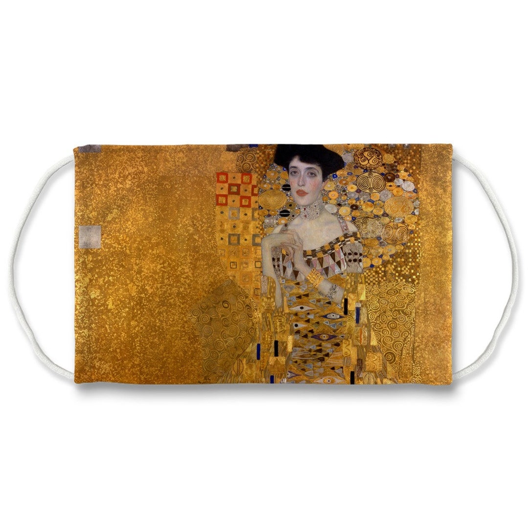 Portrait of Adele Bloch-bauer I Face Mask, Gustav Klimt, With Carbon ...