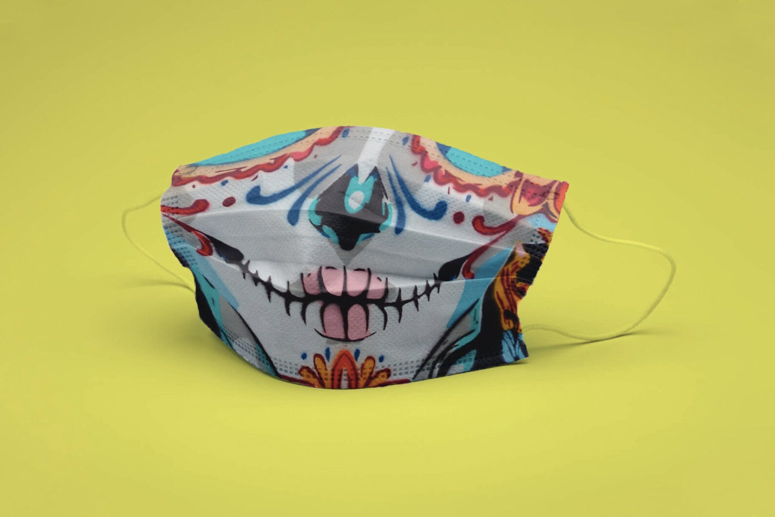 Day of the Dead Face Mask, Dia De Los Muertos Face Mask, Washable Face ...