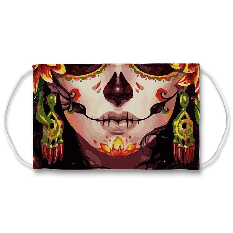 Day of the Dead Face Mask Dia De Los Muertos Face Mask - Etsy