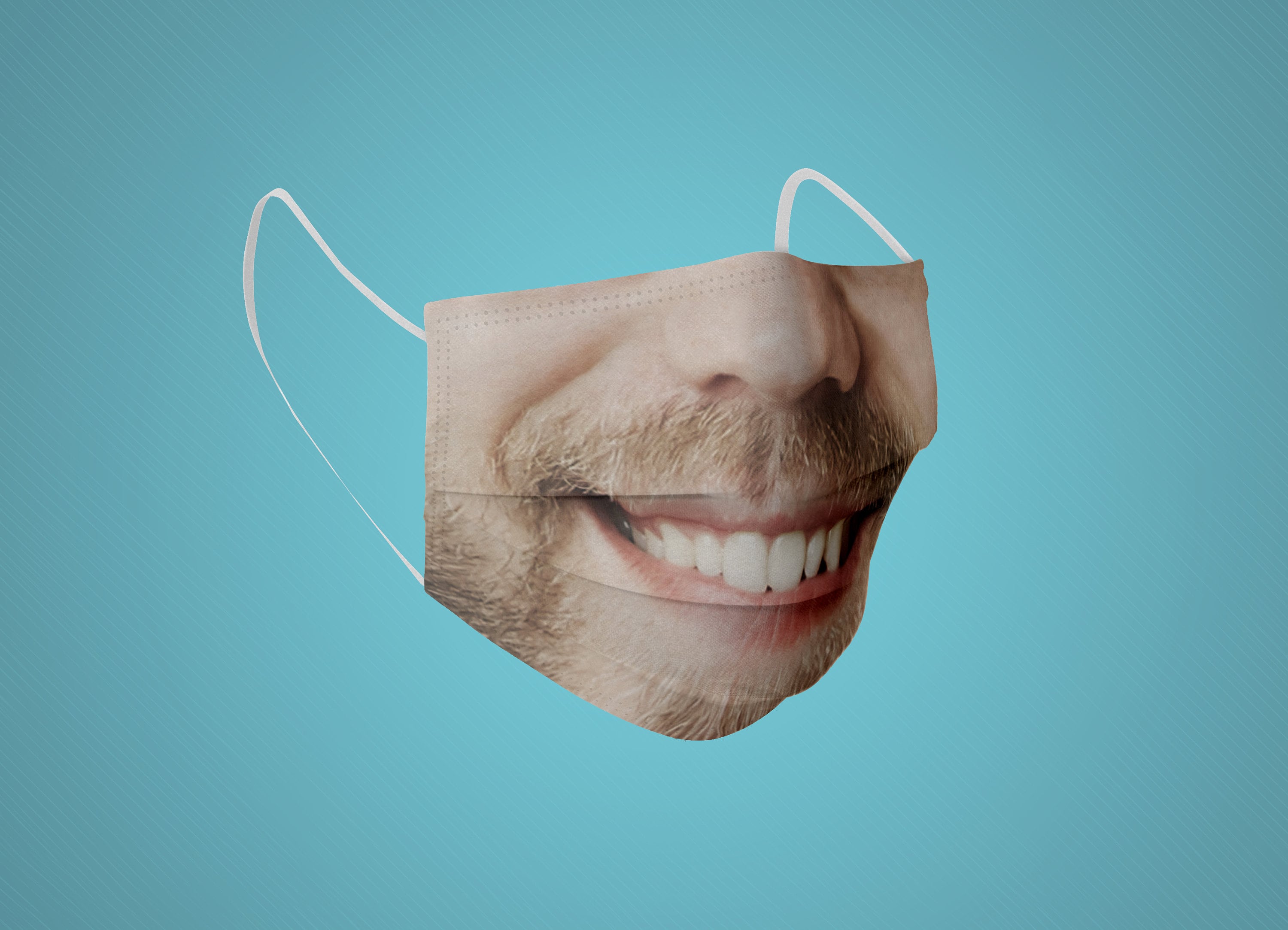 Funny Face Mask for Men and Women, Beard Face Mask, Washable Face Mask ...