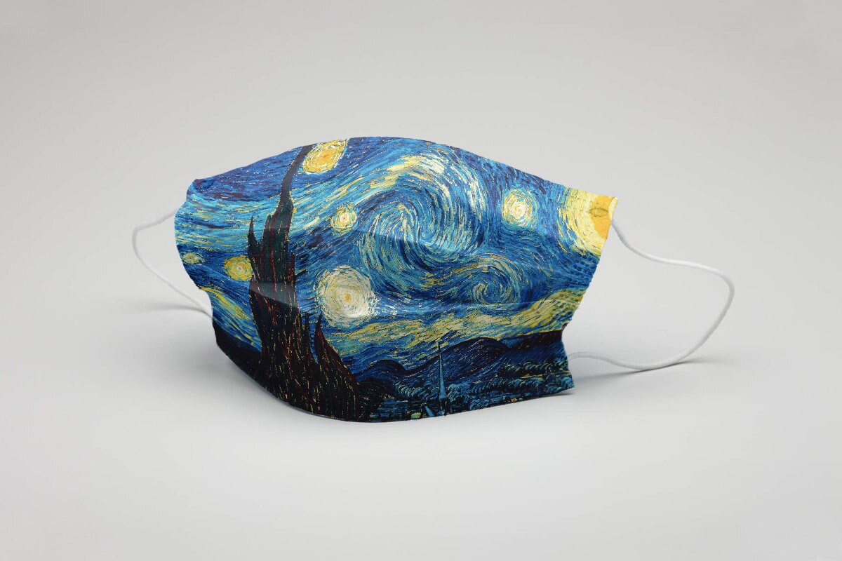 The Starry Night Face Mask, Unisex Face Mask, Face Mask for Men Women ...