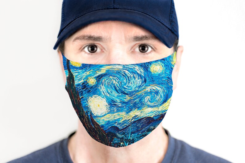 The Starry Night Face Mask, Unisex Face Mask, Face Mask for Men Women ...