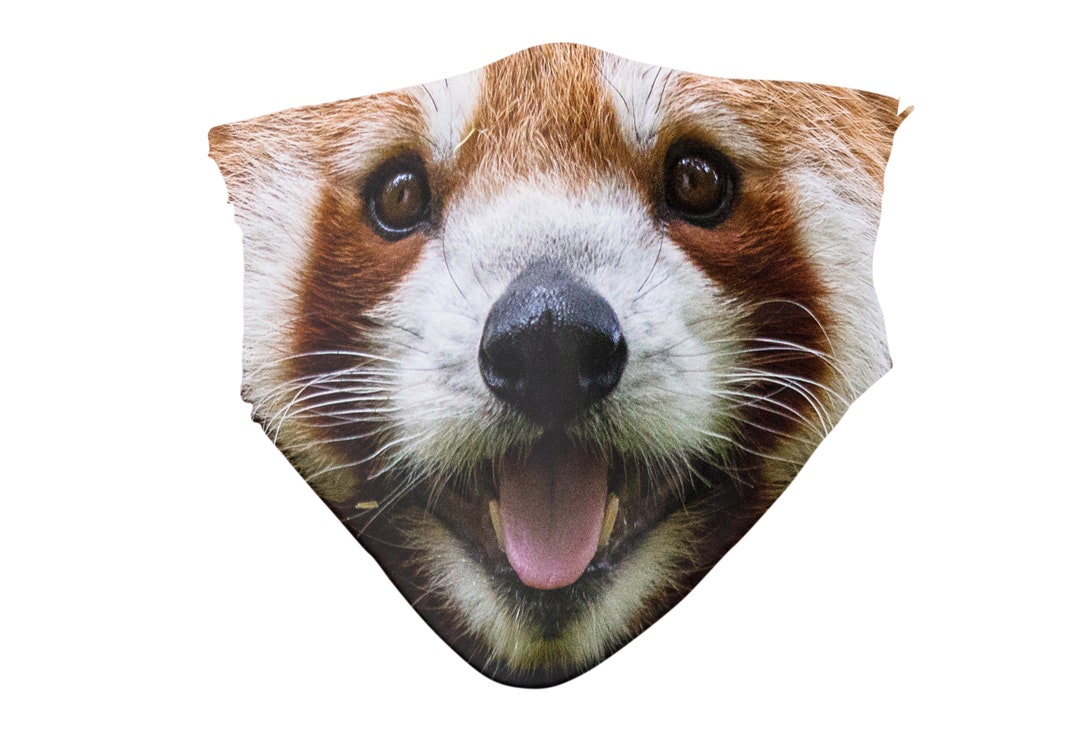 Red Panda Nose Face Mask, Funny Panda Face Mask, Washable Face Mask ...