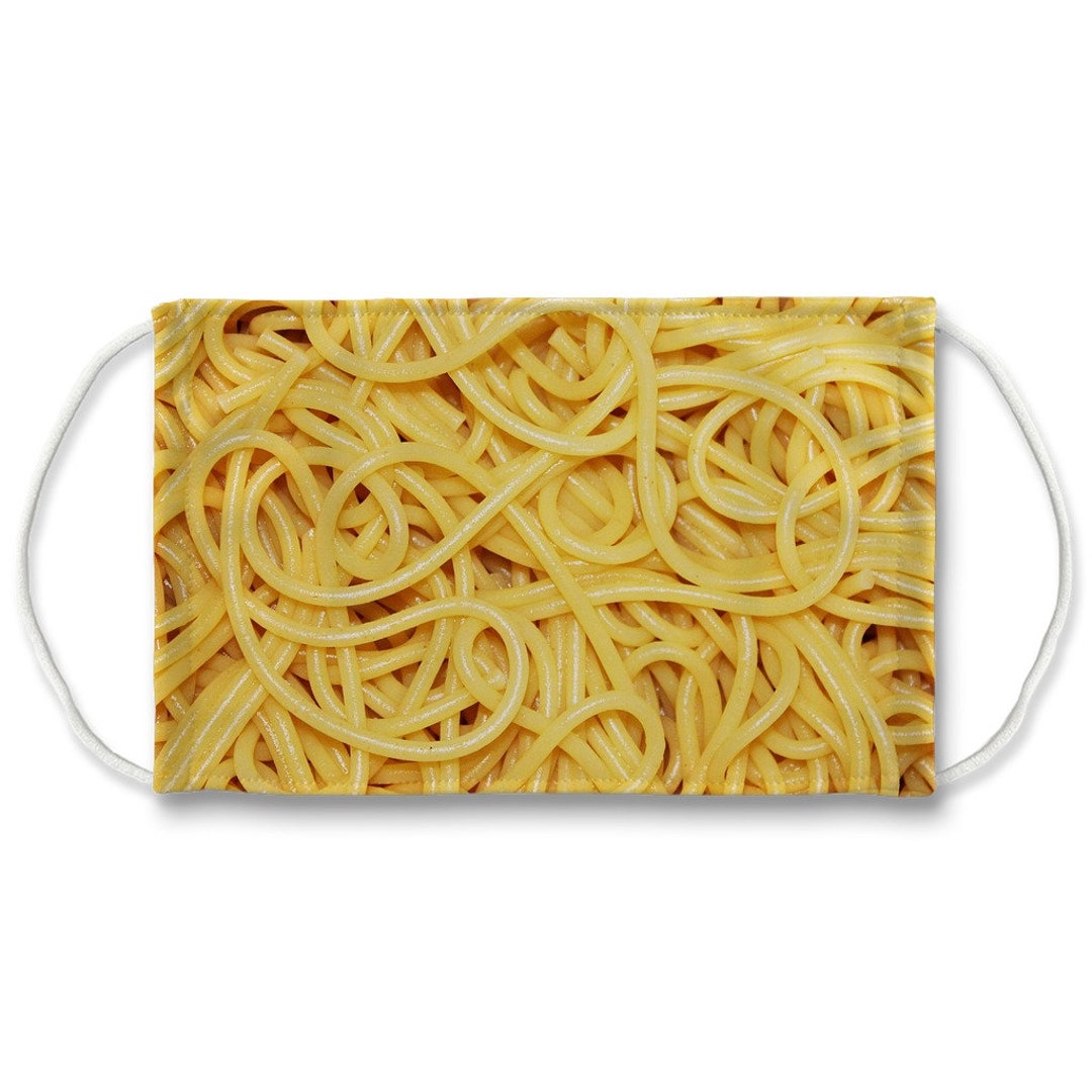 Spaghetti Face Mask, Funny Face Mask, Washable Face Mask, Funny ...