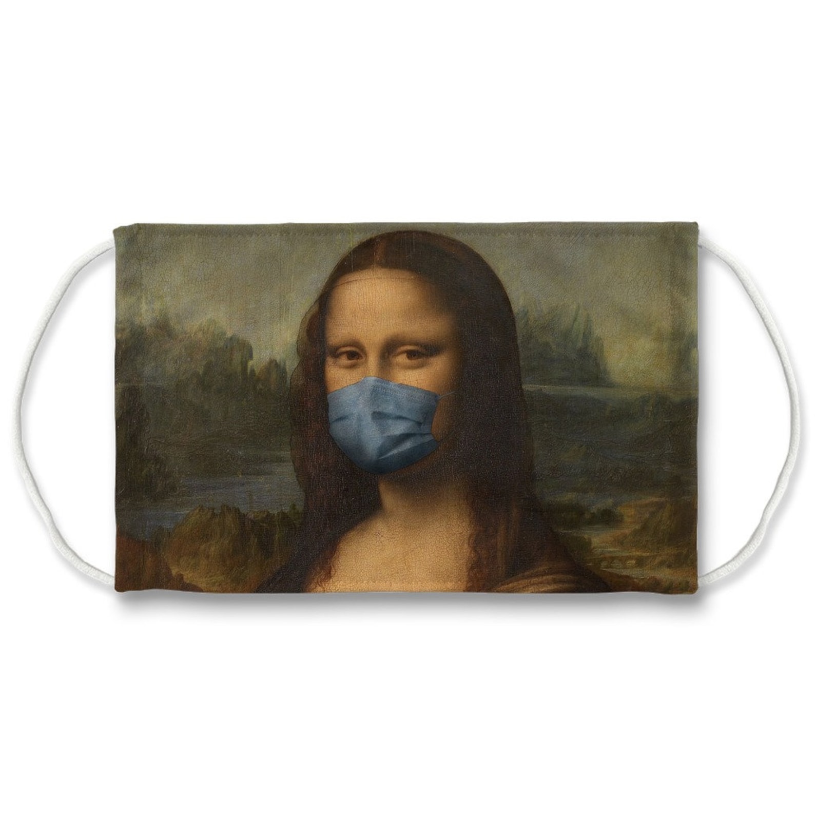 Mona Lisa in Face Mask Mona Lisa Leonardo Da Vinci Funny - Etsy