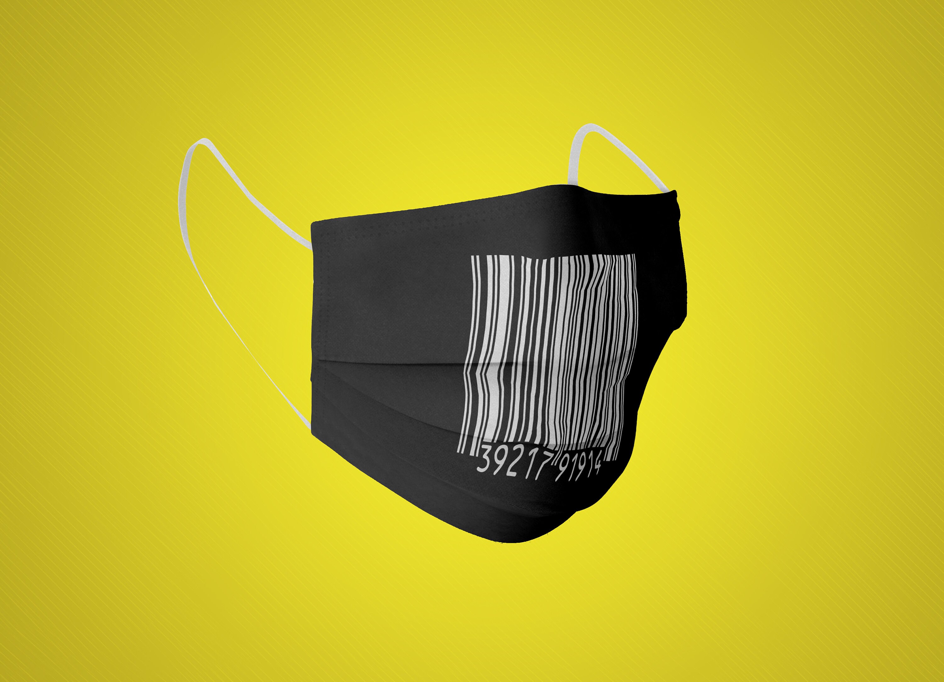 Barcode Face Mask, Funny Bar Code Face Mask, Washable Face Mask, Funny ...