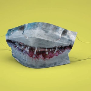 Scary Shark Face Mask, Funny Fish Face Mask, Washable Face Mask, Funny ...