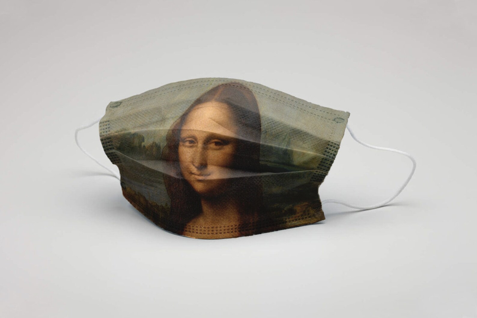 Mona Lisa Face Mask, Leonardo Da Vinci, Funny Face Mask, Washable Face ...