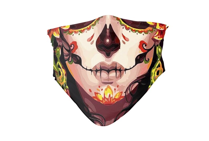 Day of the Dead Face Mask Dia De Los Muertos Face Mask - Etsy