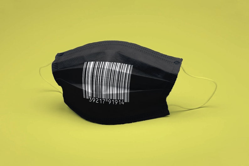 Barcode Face Mask, Funny Bar Code Face Mask, Washable Face Mask, Funny ...