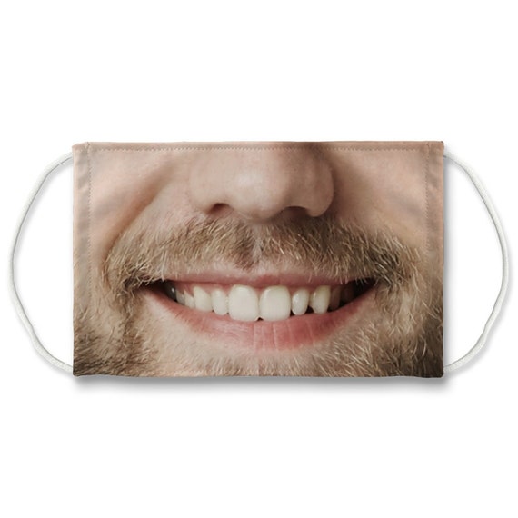 Funny Face Mask for Men and Women Beard Face Mask Washable - Etsy