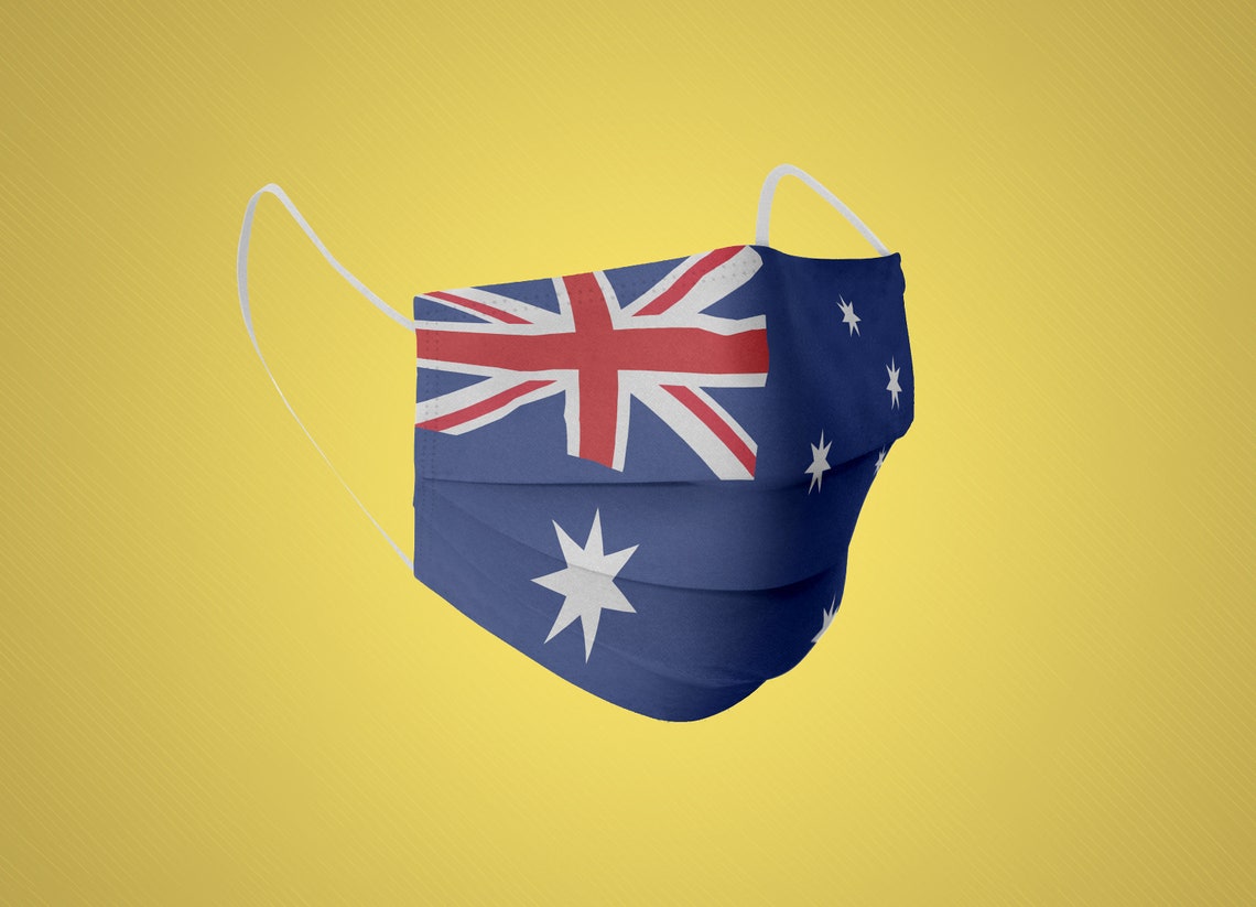 Australia Flag Face Mask Australian Face Mask Face Mask for - Etsy