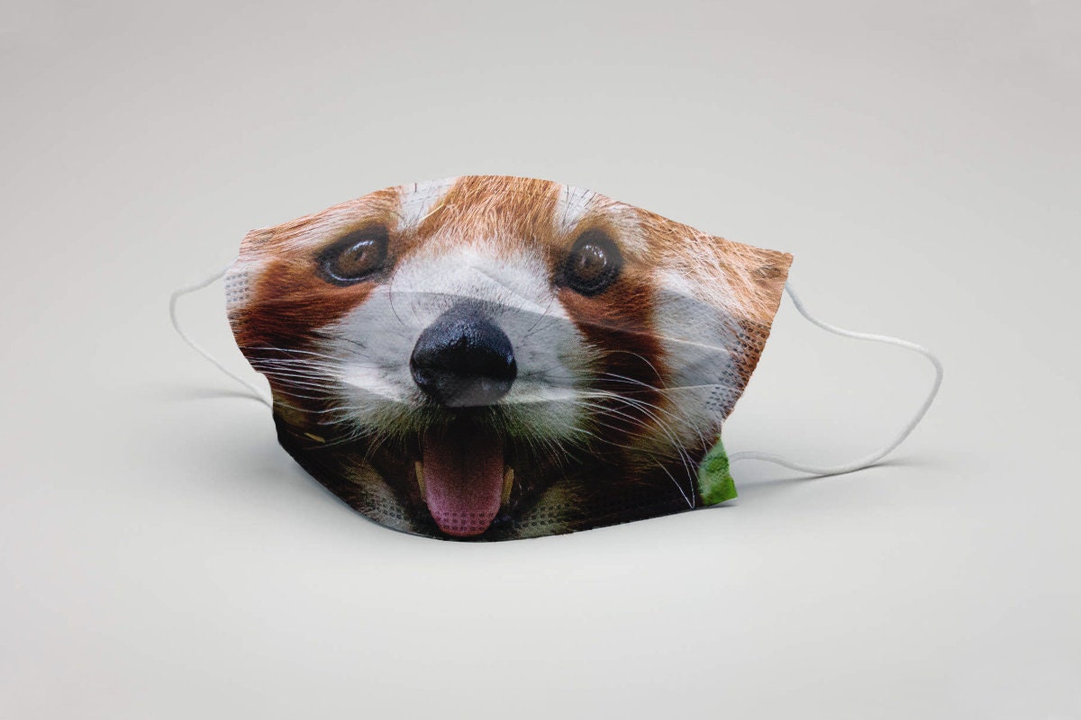 Red Panda Nose Face Mask Funny Panda Face Mask Washable Face - Etsy