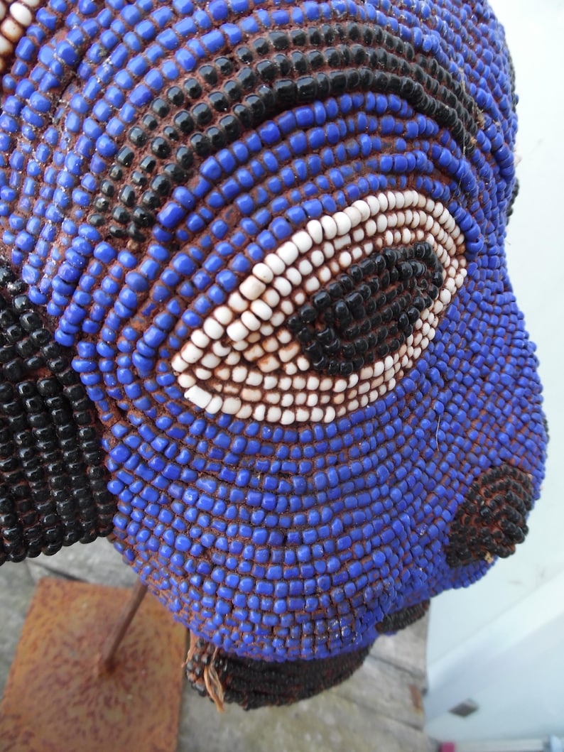 Bamoun Bamileke Helmet Mask 34 Cm African Art Bamun Tribal Art - Etsy
