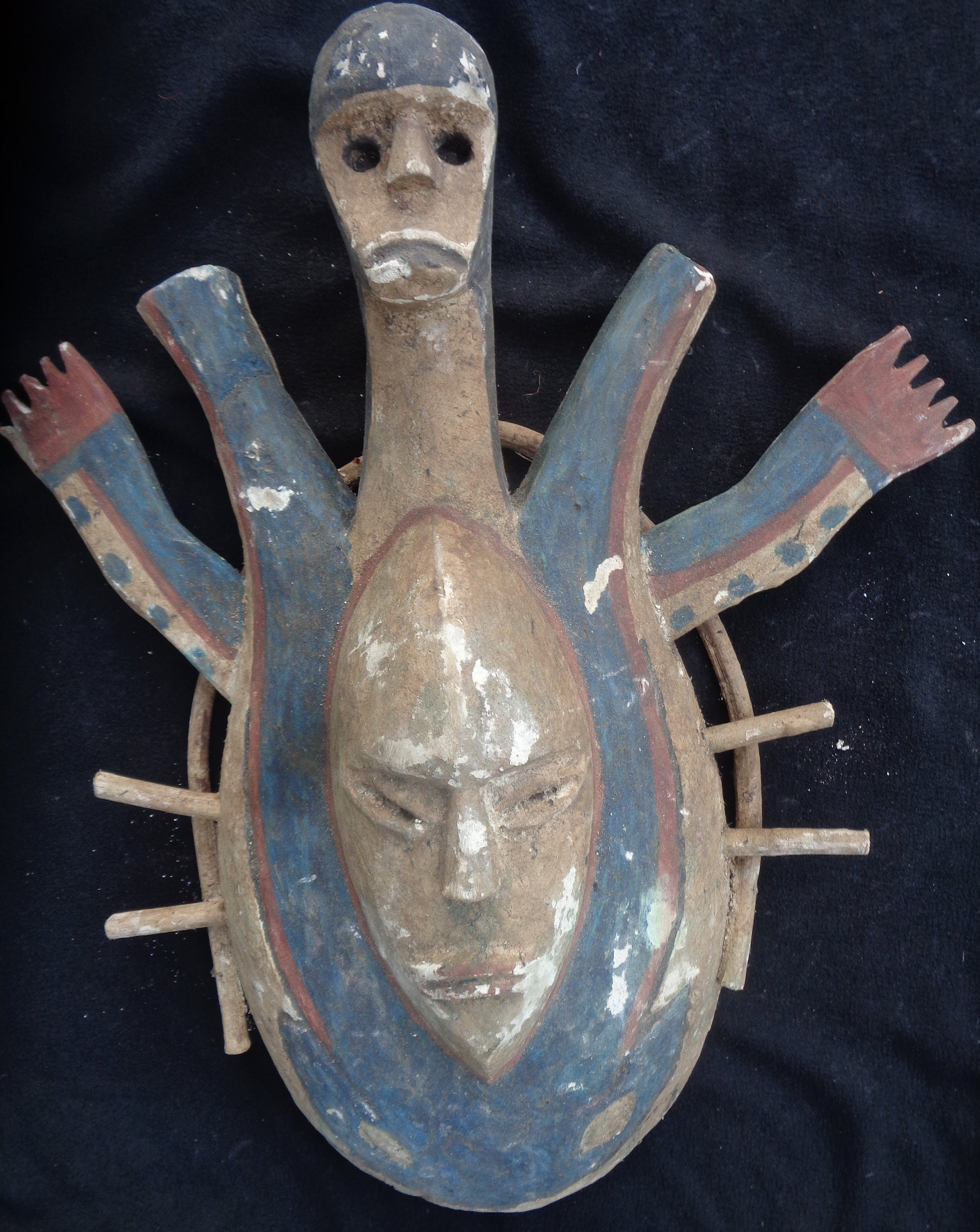 Inuit Wooden Mask 52 Cm - Etsy