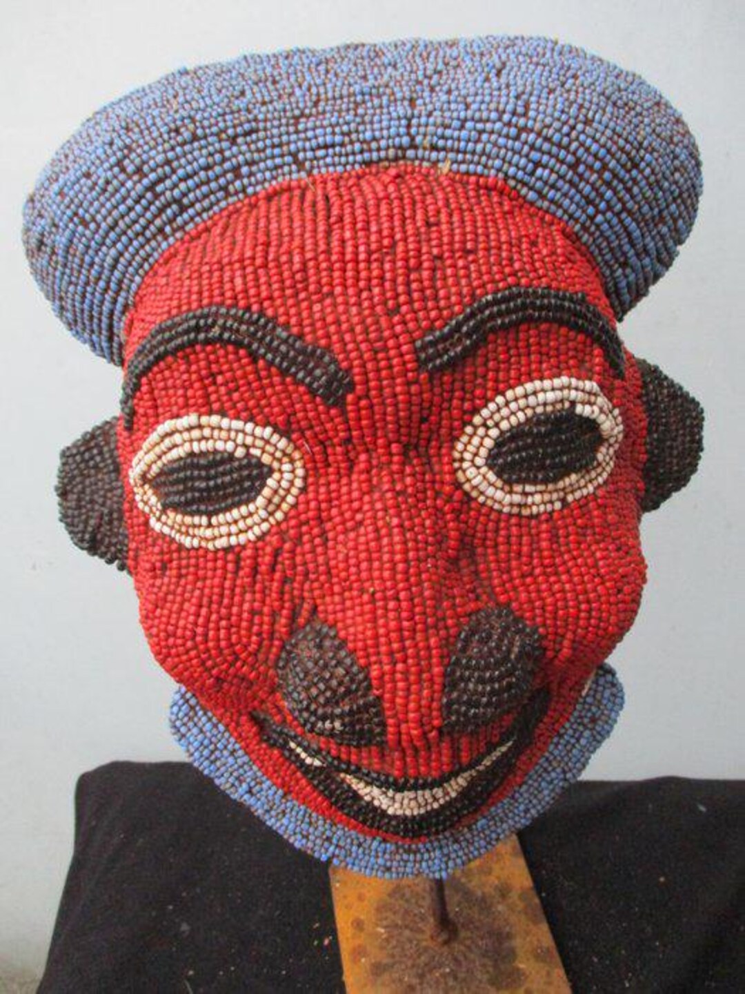 Bamoun Bamileke Helmet Mask 34 Cm African Art Bamun Tribal Art - Etsy